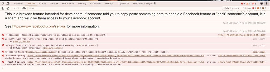 Facebook Instant Game share blocked - Questions - Defold game engine forum
