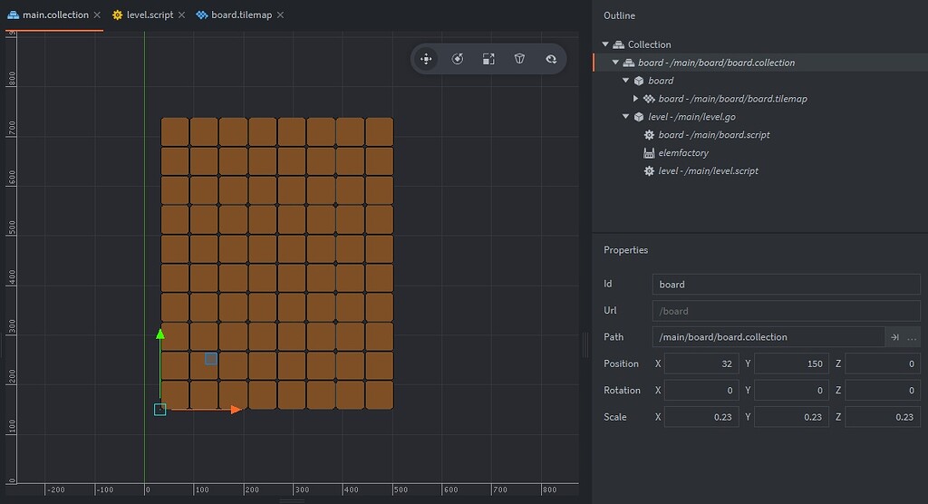 How to spawn object in tilemap grid (Match-3 mechanics) - Questions - Defold game engine forum