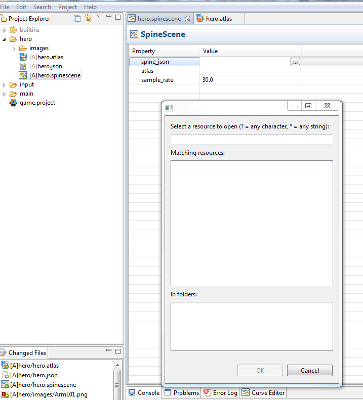 Getting Started Tutorial Herospinescene Bug Solved Bugs Defold Game Engine Forum 7715